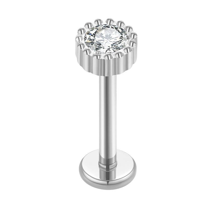 Scalloped Edge Prong Stud – The Piercery