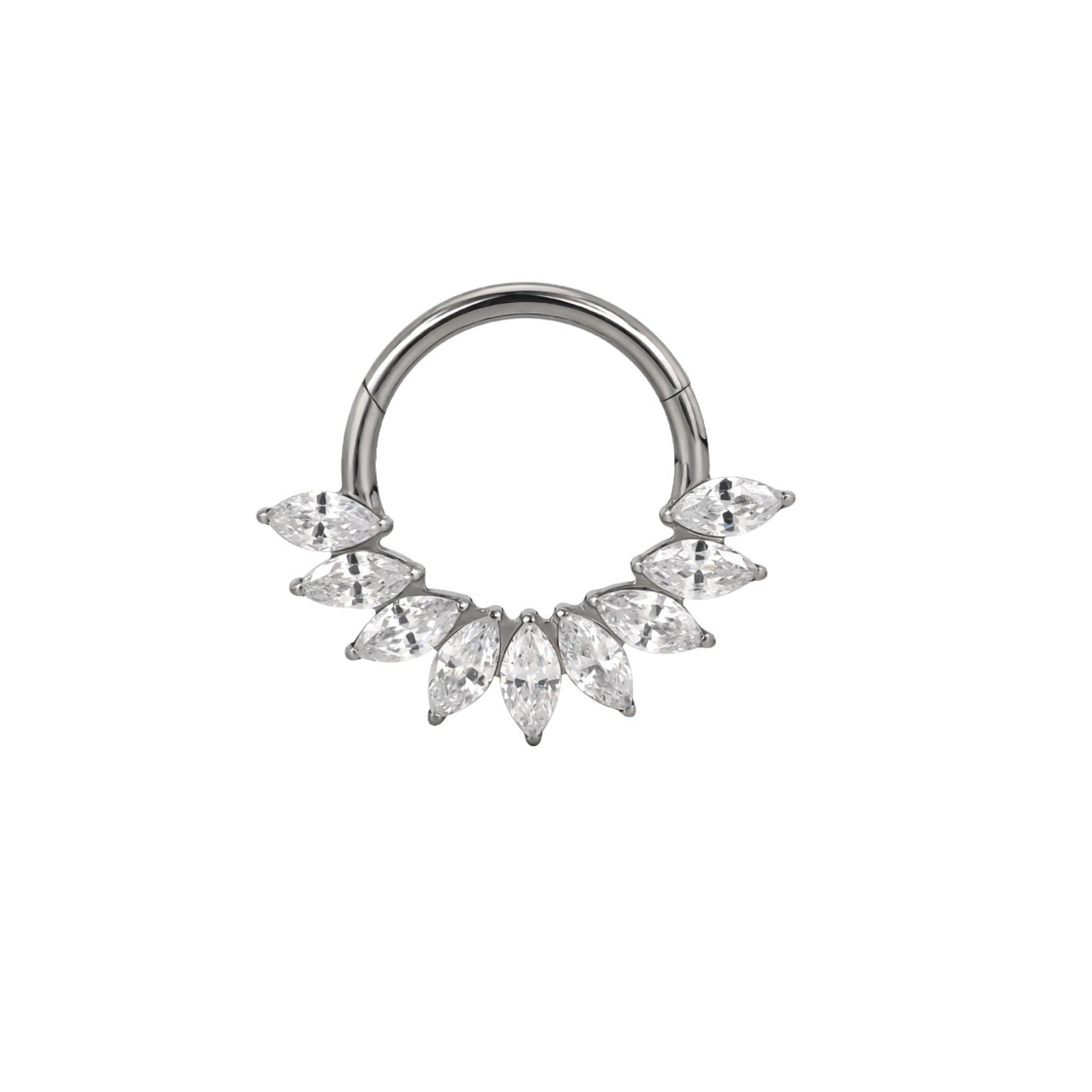 Square Spiked Gem Clicker Hoop – The Piercery