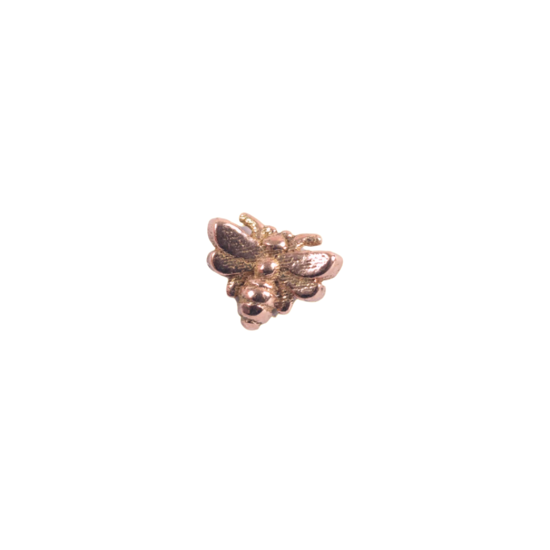Solid Gold Bee Stud – The Piercery