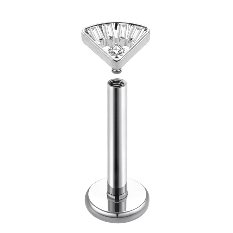 Gemmed Fan Stud – The Piercery