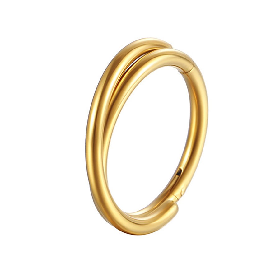 Plain Twisted Clicker Hoop – The Piercery