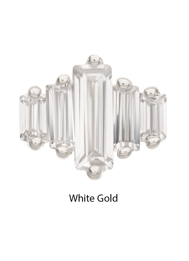 Solid Gold Geometric Baguette Gem Stud – The Piercery
