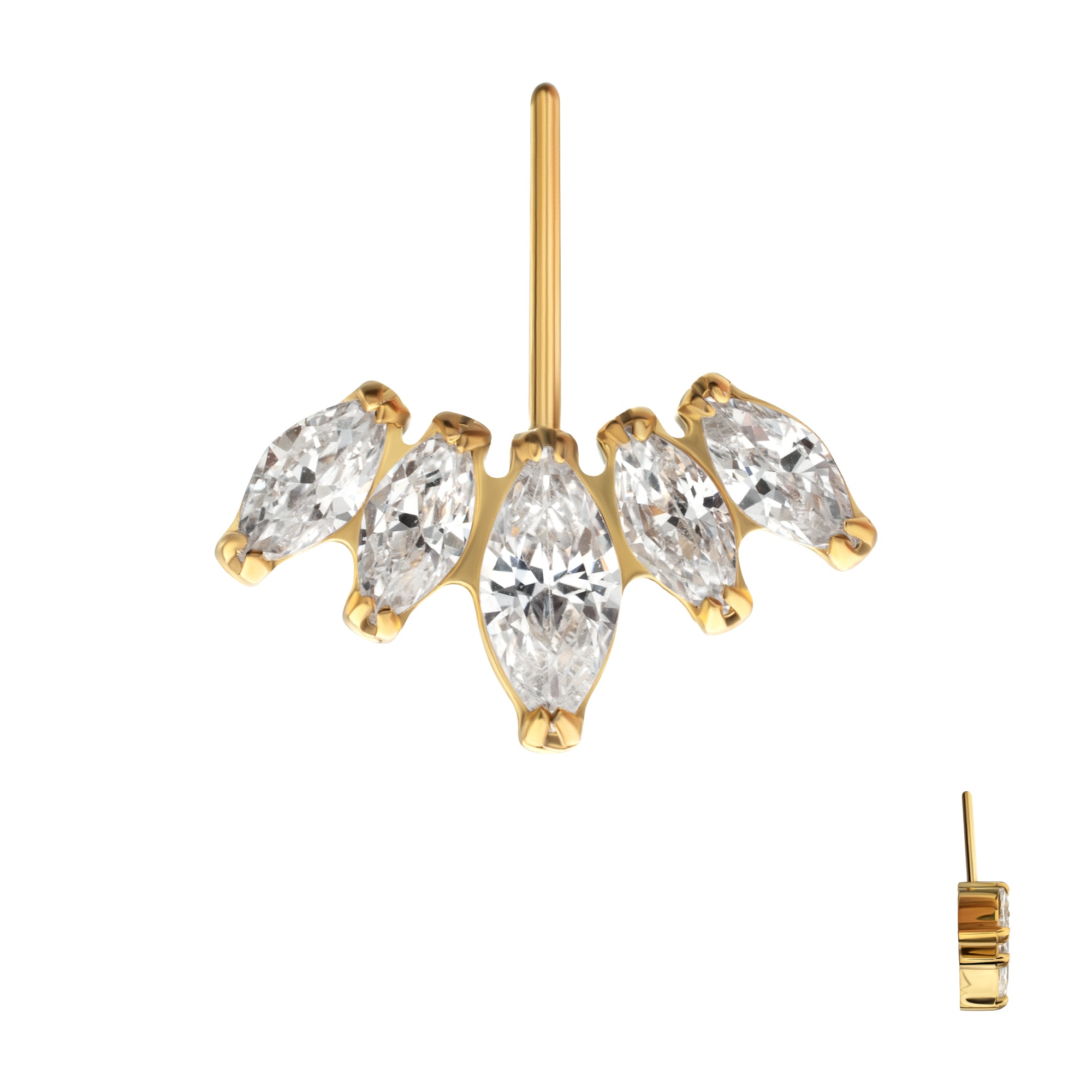 Vertical Helix 5 Fan Cluster Stud – The Piercery
